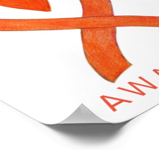 Racial Tolerance Awareness Ribbon Art Poster Print | Zazzle