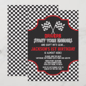 Racing Birthday Invitation, Race Car Invite | Zazzle