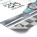 Racing Car 1st Birthday Photo Milestone Poster | Zazzle