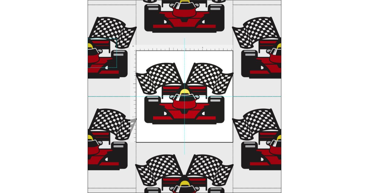 Racing Car Design Fabric | Zazzle
