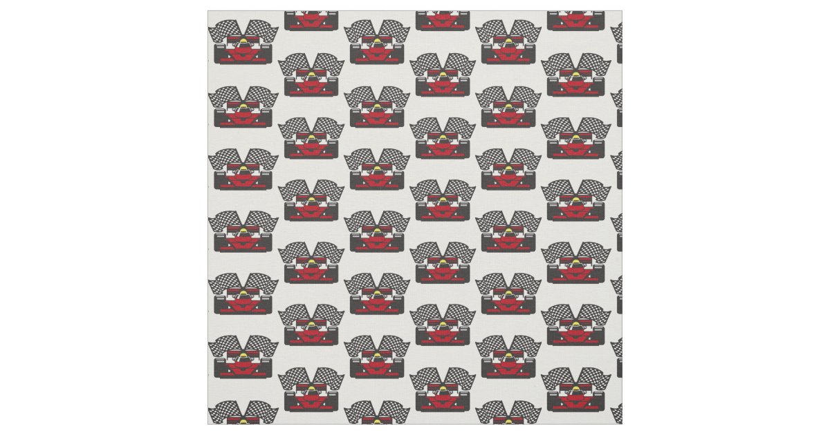 Racing Car Design Fabric | Zazzle