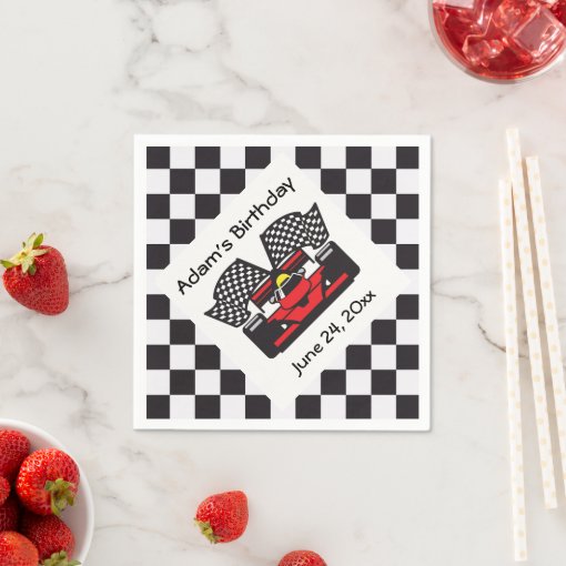 Racing Car Design Paper Napkins | Zazzle