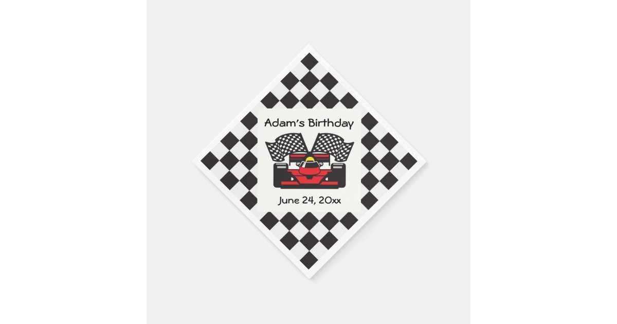 Racing Car Design Paper Napkins | Zazzle