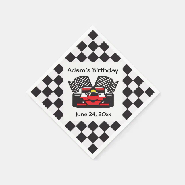 Racing Car Design Paper Napkins | Zazzle