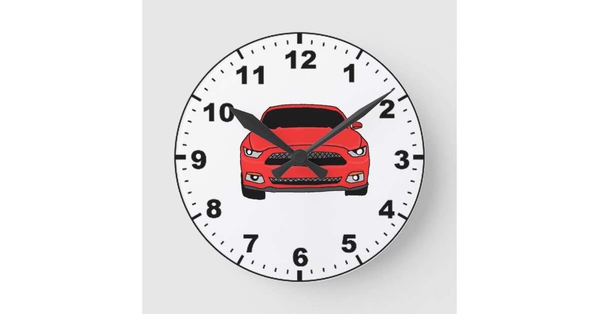 Racing car design wall clocks | Zazzle