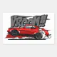 RACING CAR FULL SPEED VROOM! RECTANGULAR STICKER | Zazzle