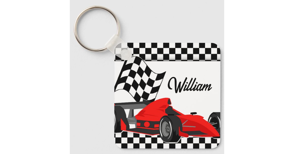 Racing Car Key Chain | Zazzle