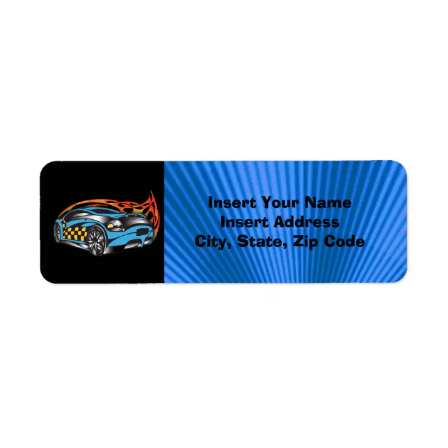 Racing Car Label | Zazzle