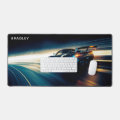 Racing Car Modern Custom Personalized Name Desk Mat | Zazzle