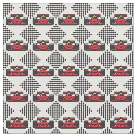 Racing Car Design Fabric | Zazzle