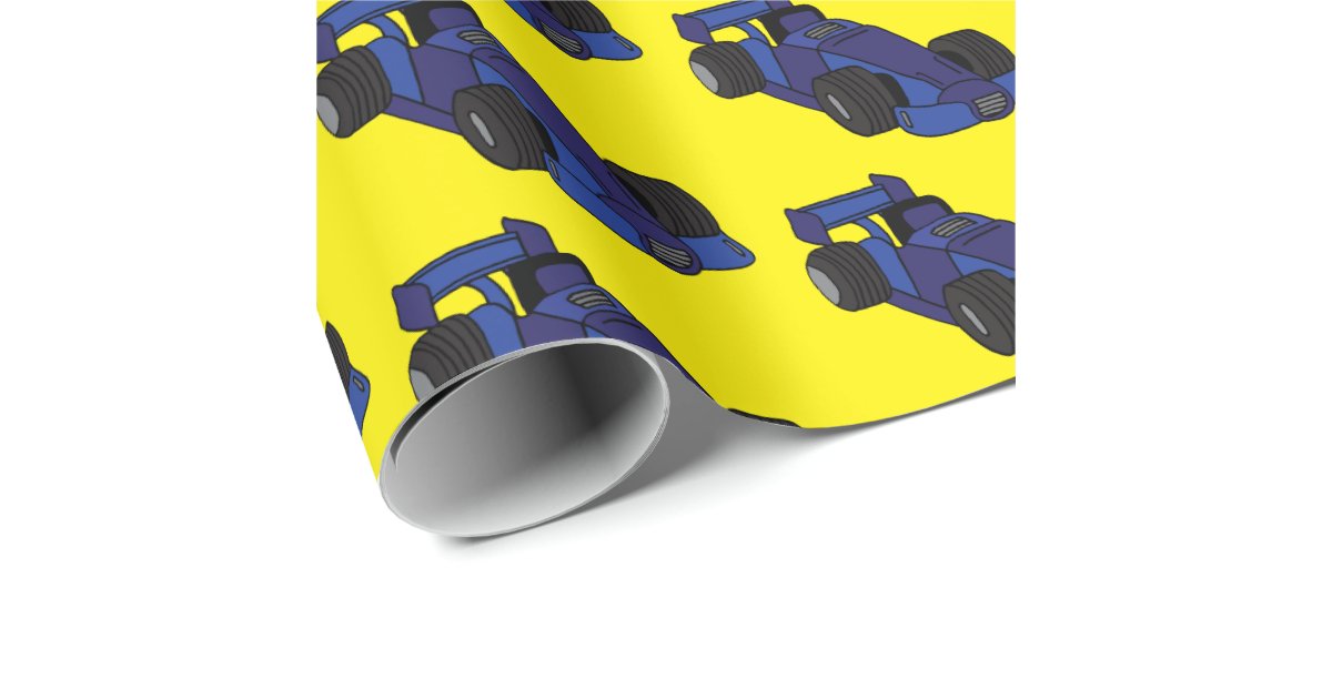 Racing Cars Racetrack Fan Wrapping Paper | Zazzle