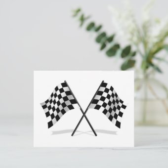 Racing Checkered Flags Postcard | Zazzle