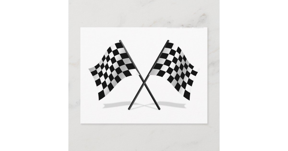 Racing Checkered Flags Postcard | Zazzle