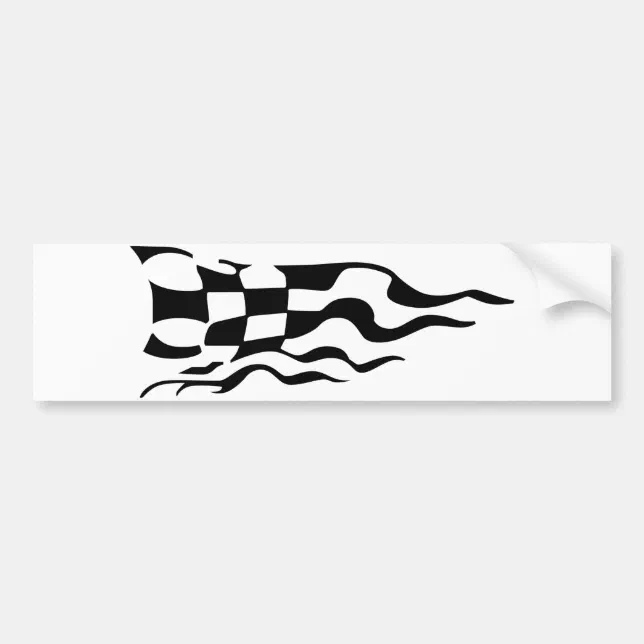 Racing Flag Bumper Sticker | Zazzle