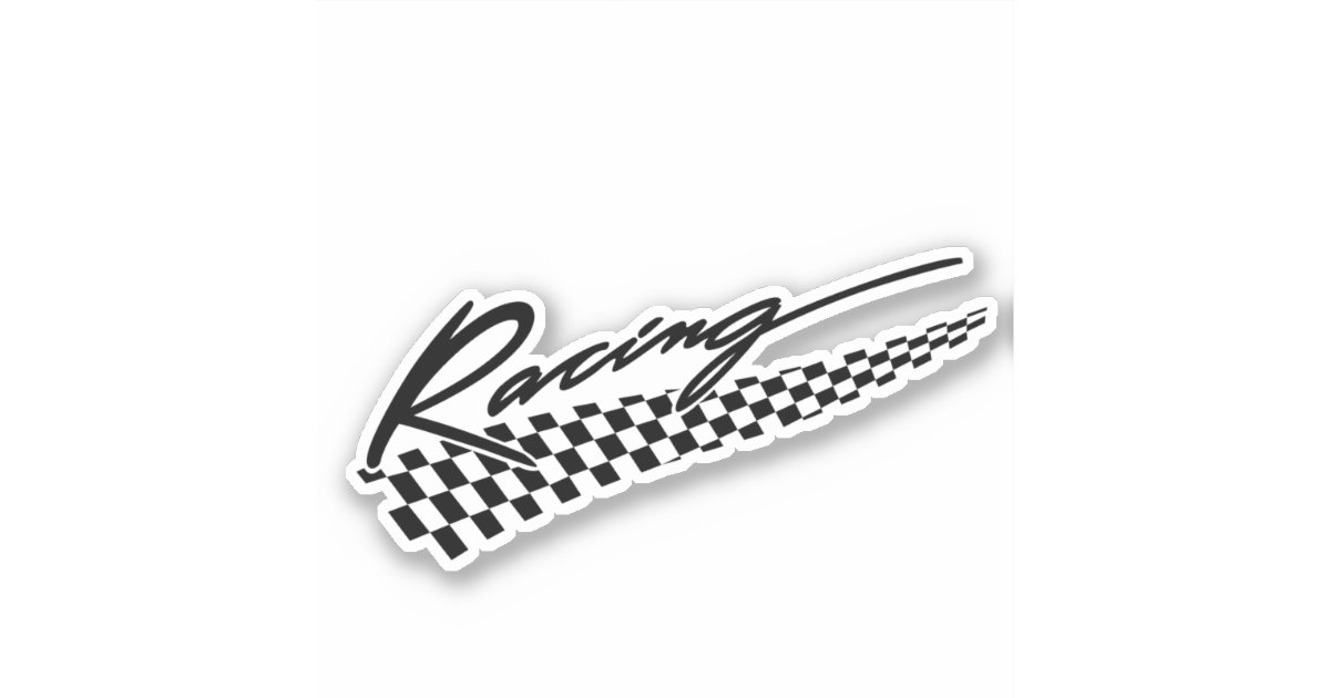 Racing flag Vinyl Stickers | Zazzle