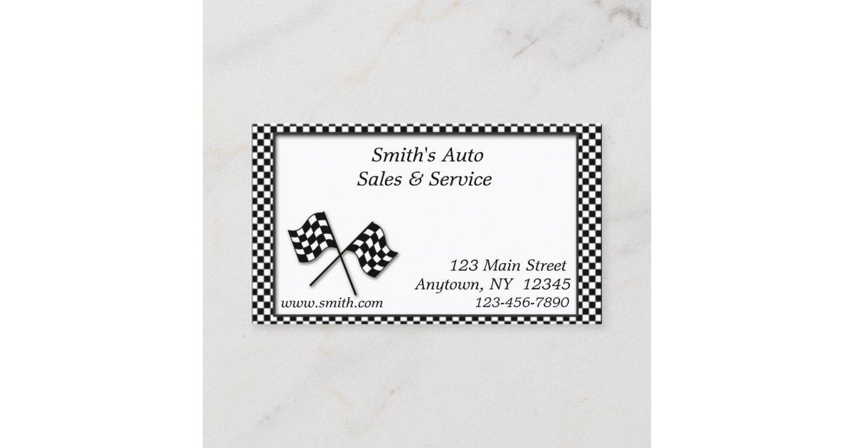 Racing Flags Business Card | Zazzle.com