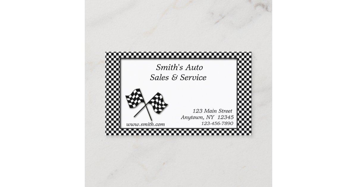 Racing Flags Business Card | Zazzle
