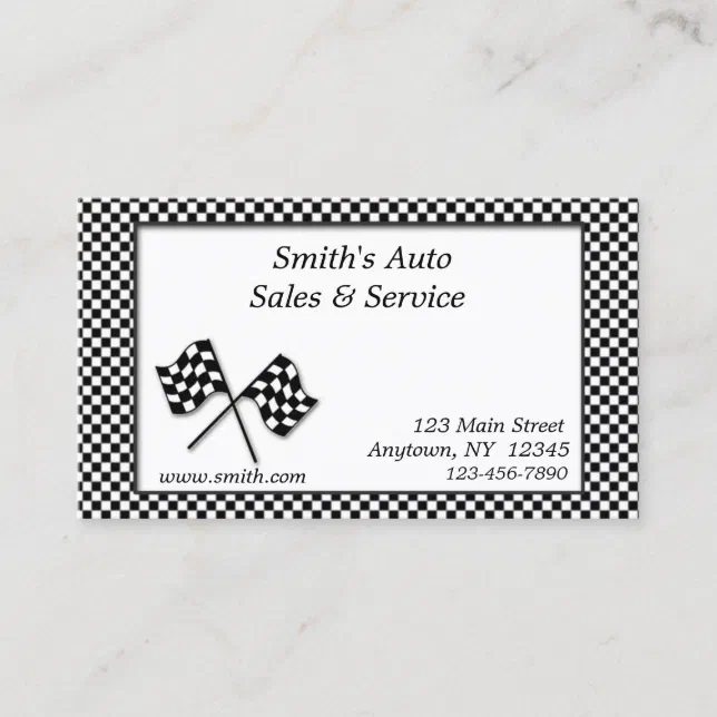 Racing Flags Business Card | Zazzle