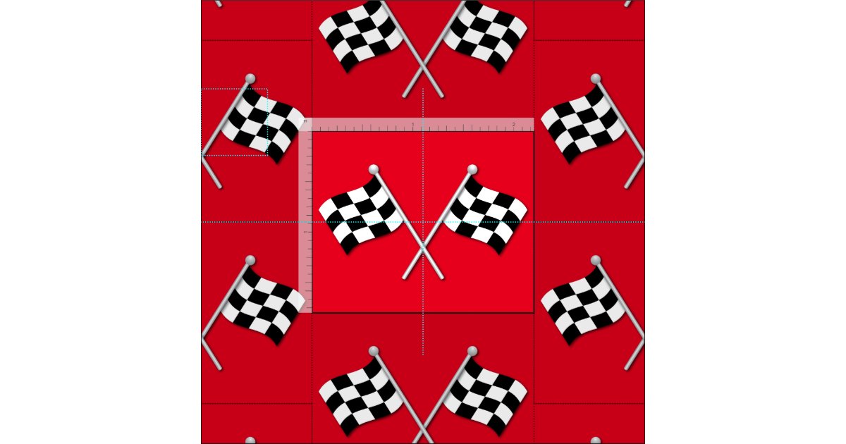 Racing Flags Cute Red Fabric | Zazzle