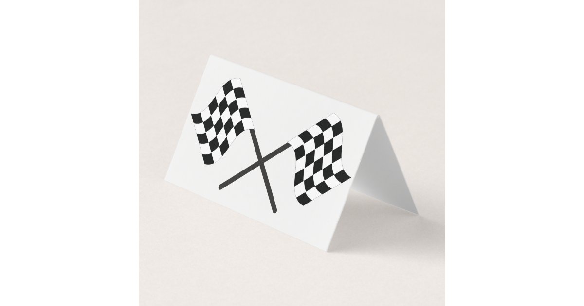 Racing Flags Place Card | Zazzle.com