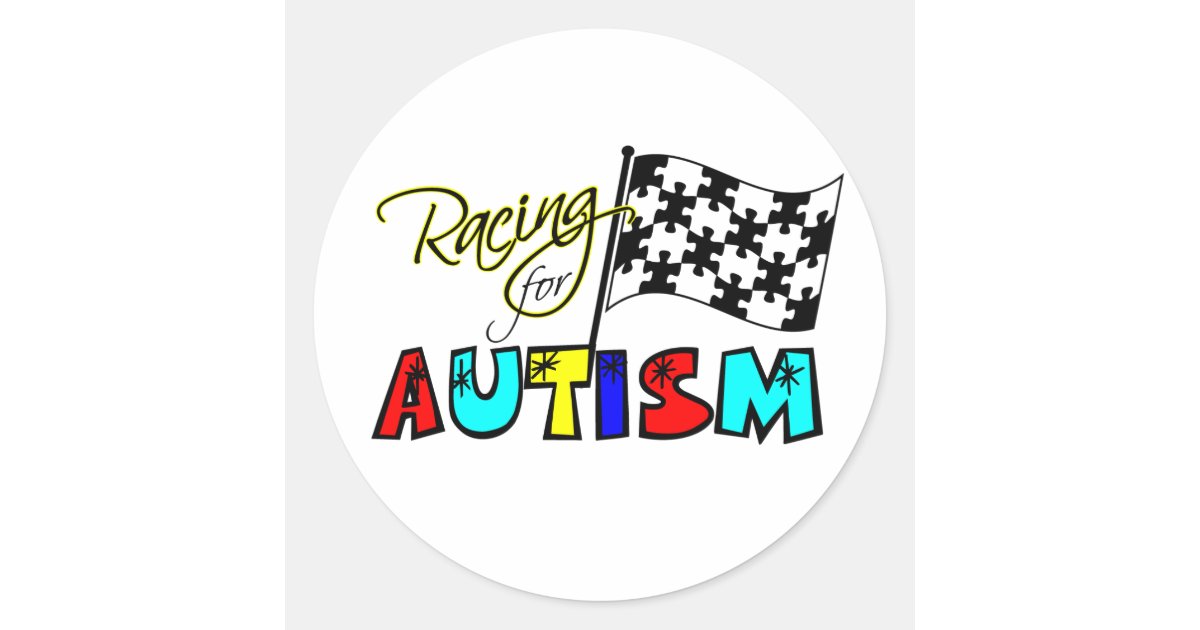 Racing for Autism Stickers | Zazzle