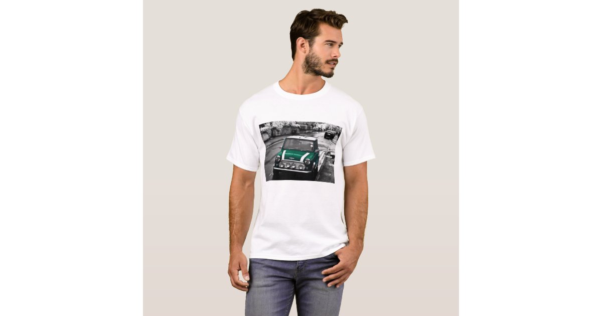 Racing Green Mini Cooper car automobile tshirt | Zazzle