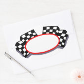 Racing Logo Oval Sticker | Zazzle