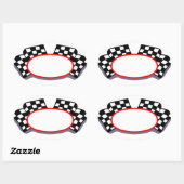 Racing Logo Oval Sticker | Zazzle