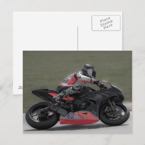 Racing motorcycle post cards | Zazzle