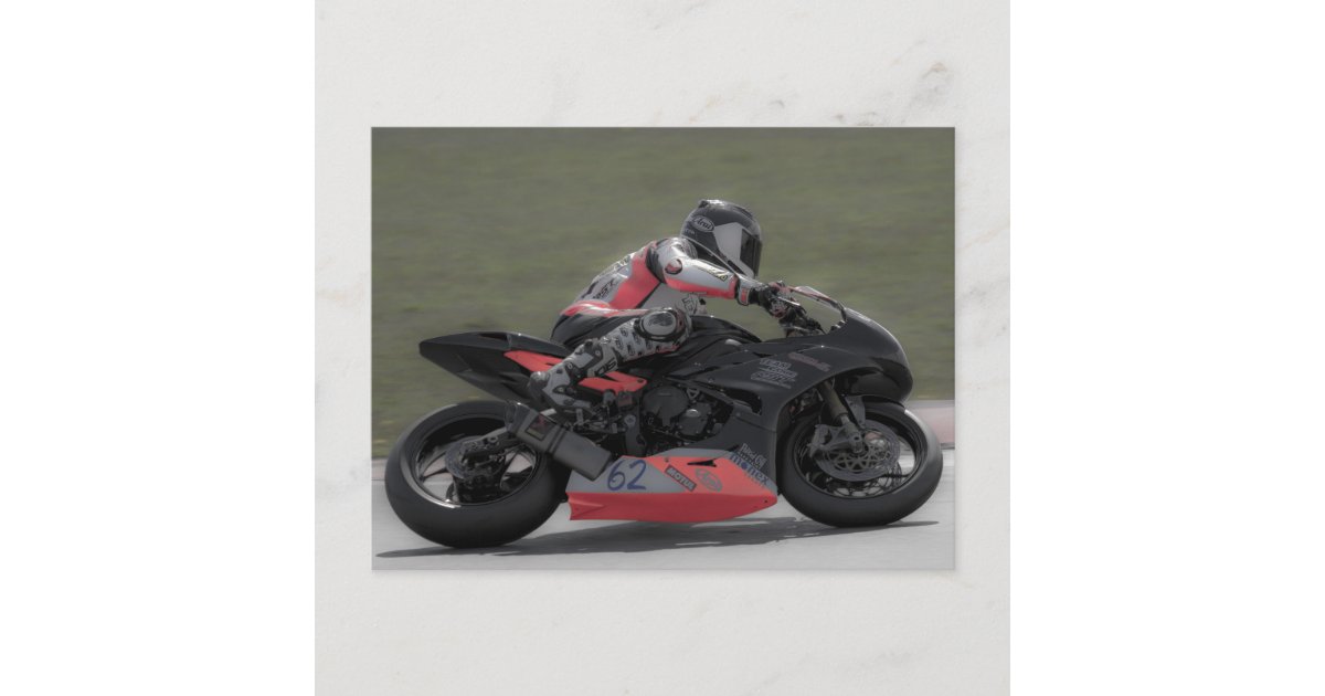 Racing motorcycle post cards | Zazzle