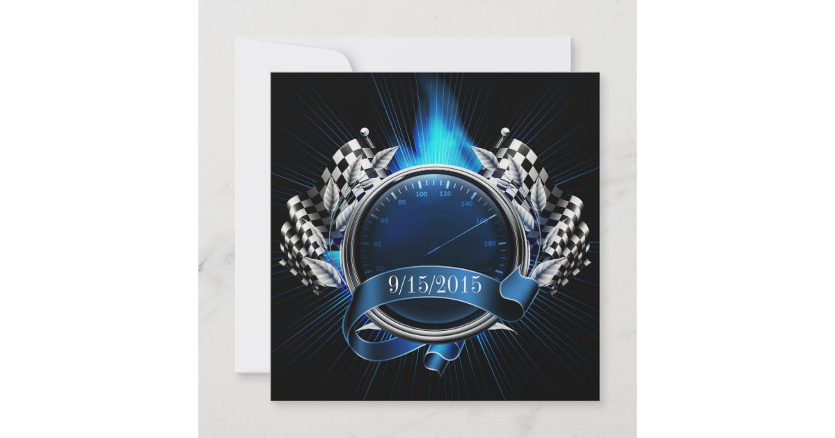 Racing Race Car Event Invitation | Zazzle