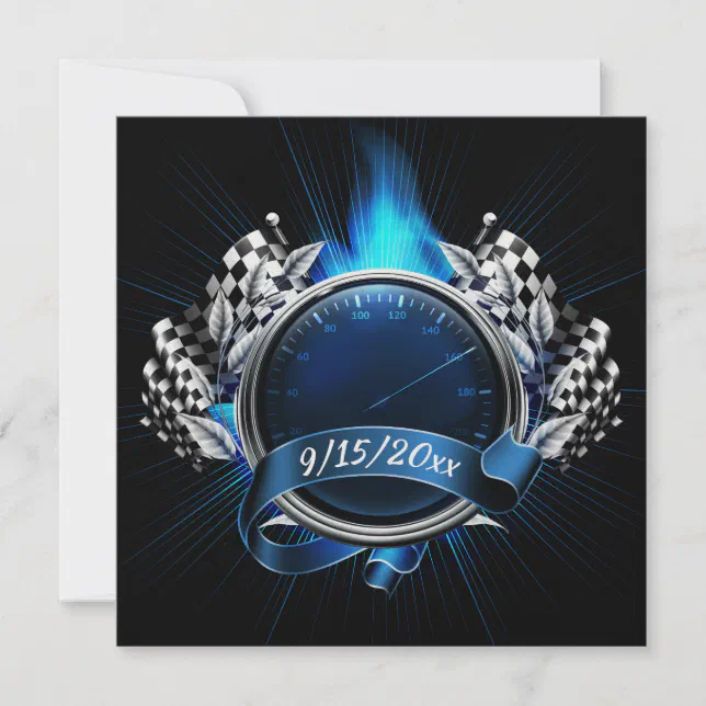 Racing Race Car Event Invitation | Zazzle