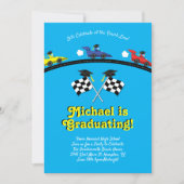 Racing Race Car Graduation Party Invitation | Zazzle