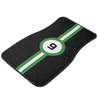 Racing Stripes Auto Floor Mats - green | Zazzle