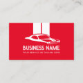 Racing Stripes Red Car Professional Automotive Business Card | Zazzle