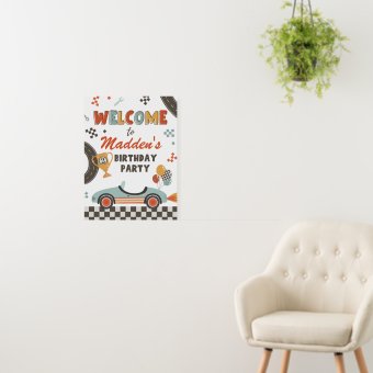 Racing Welcome Sign | Race Party Welcome Sign | Zazzle