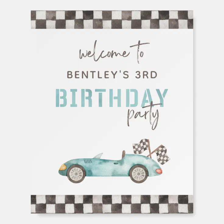 Racing Welcome Sign | Racing Birthday Sign | Zazzle