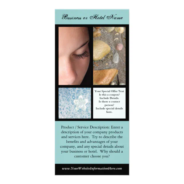 Rack Card Printing, Spa or Salon Templates | Zazzle