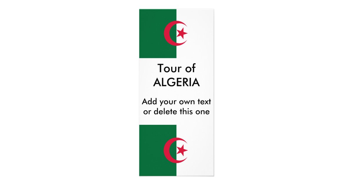 Rack Card with Flag of Algeria | Zazzle