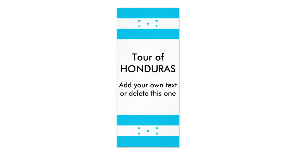 Rack Card with Flag of Honduras | Zazzle