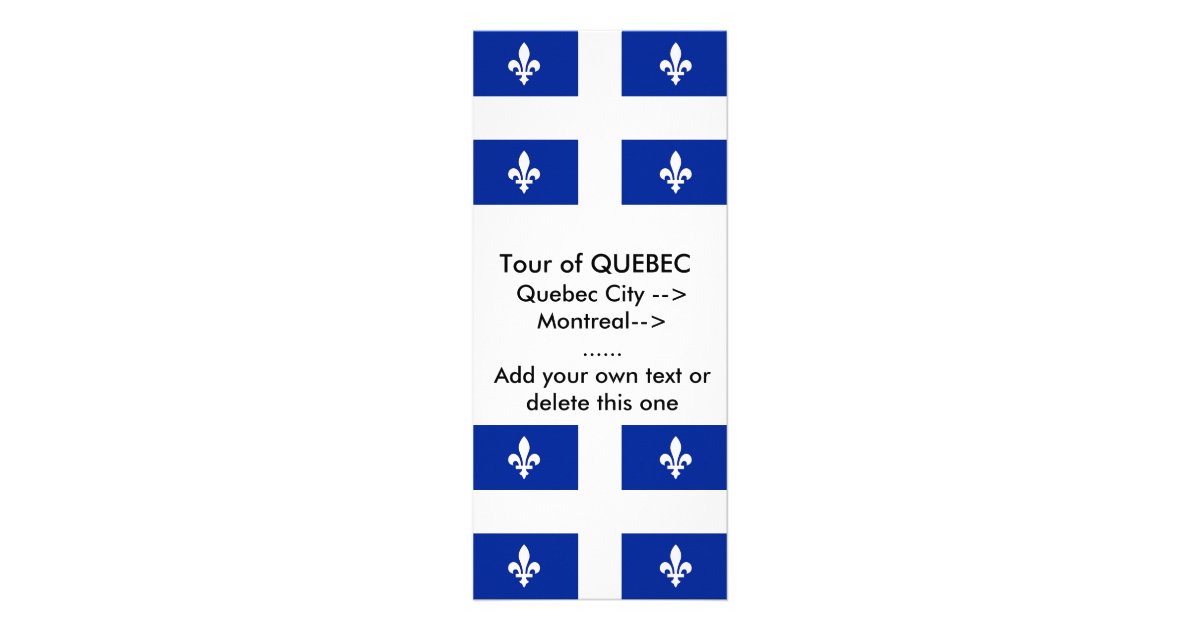 Rack Card with Flag of Quebec, Canada | Zazzle