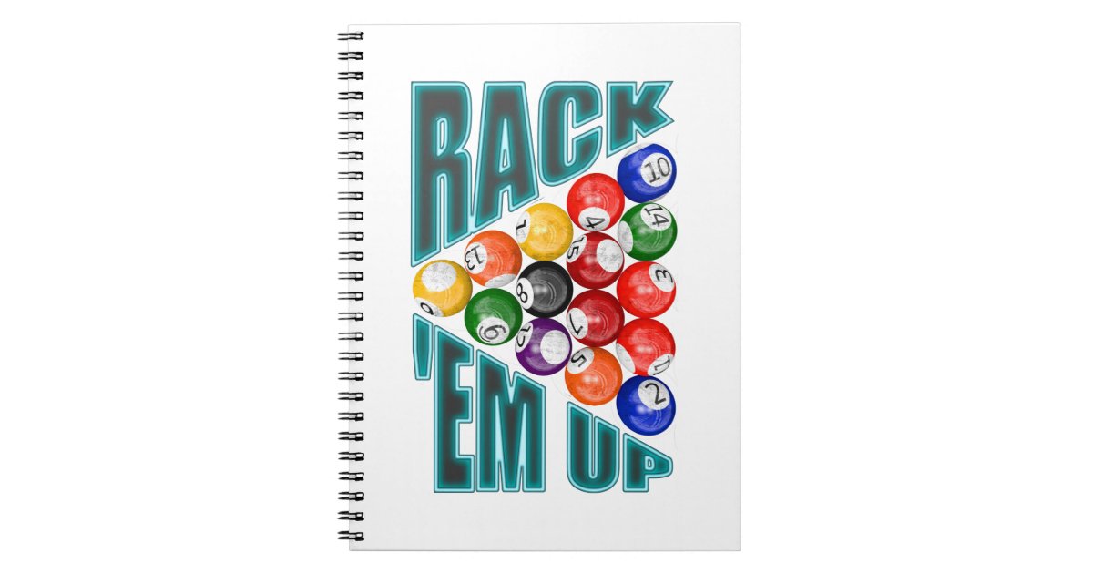 Rack’em Up Billiards Notebook | Zazzle
