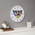 Rack Em Up Pool Large Clock | Zazzle