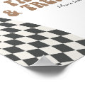 Rad Cool Dude Boy's Checkered Retro Favor Sign | Zazzle