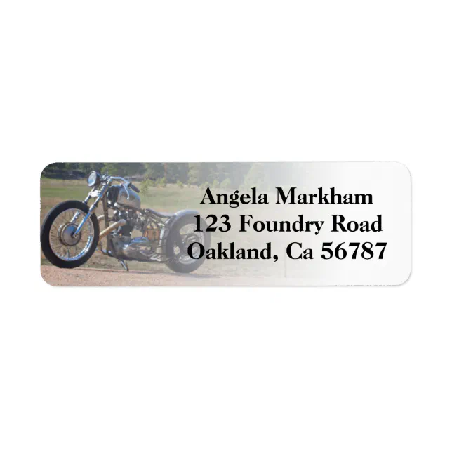 Rad Motorcycle Biker Custom Address Labels | Zazzle
