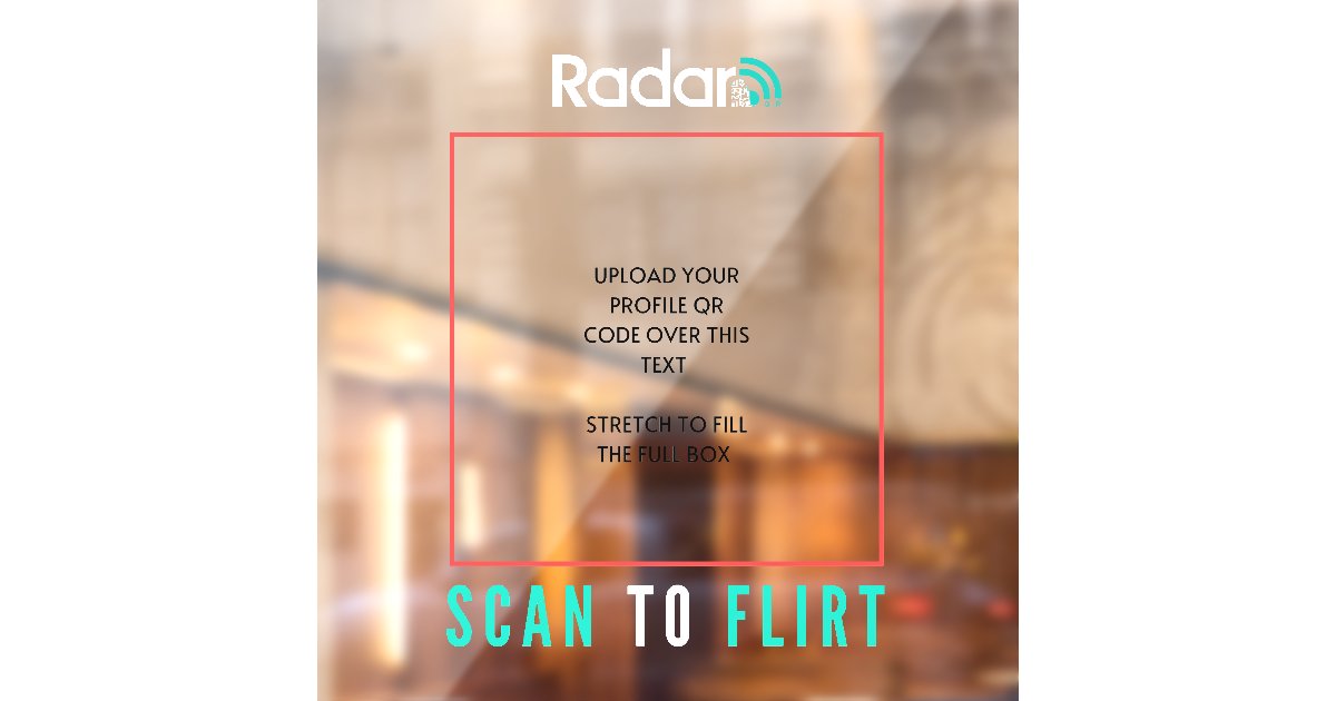 RadarQR Car Window Decal (transparent background) | Zazzle