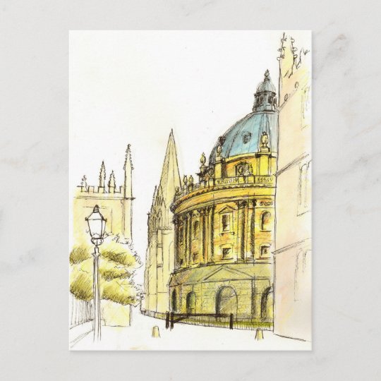 Radcliffe Camera original drawing Postcard | Zazzle.com