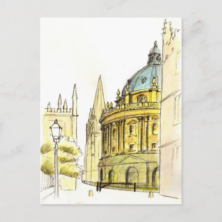 Radcliffe Camera original drawing Postcard | Zazzle