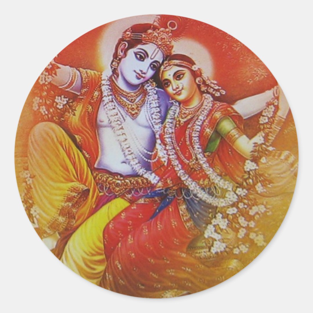 Radha Krishna Sticker | Zazzle