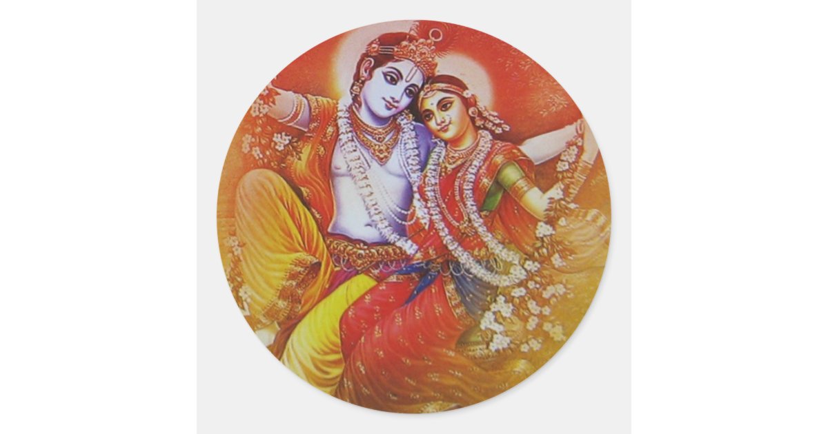 Radha Krishna Sticker | Zazzle
